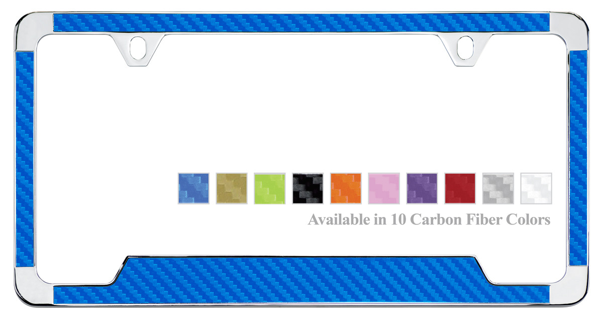 Plain License Plate Frame with Carbon Fiber Insert