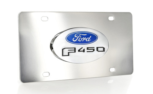Ford F 450 Chrome Decorative Vanity License Plate with Ford Logo