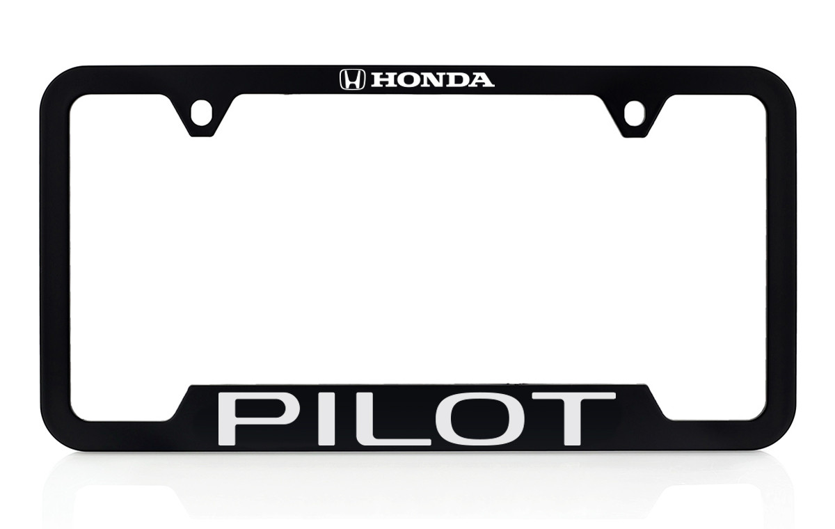 Honda Brand Black Plastic License Plate Frame with UV Printed Honda ...