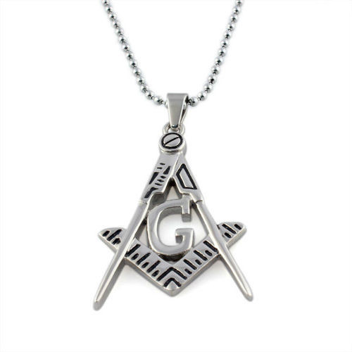 Freemason Pendant / Masonic Necklace - Silver Tone Cut Out Design ...