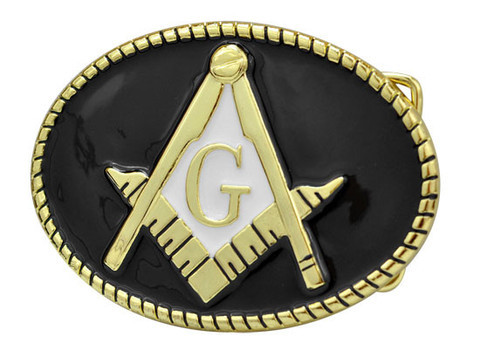 Freemason Belt Buckle / Masonic Buckle - Colorful Lasso Rope Striped ...