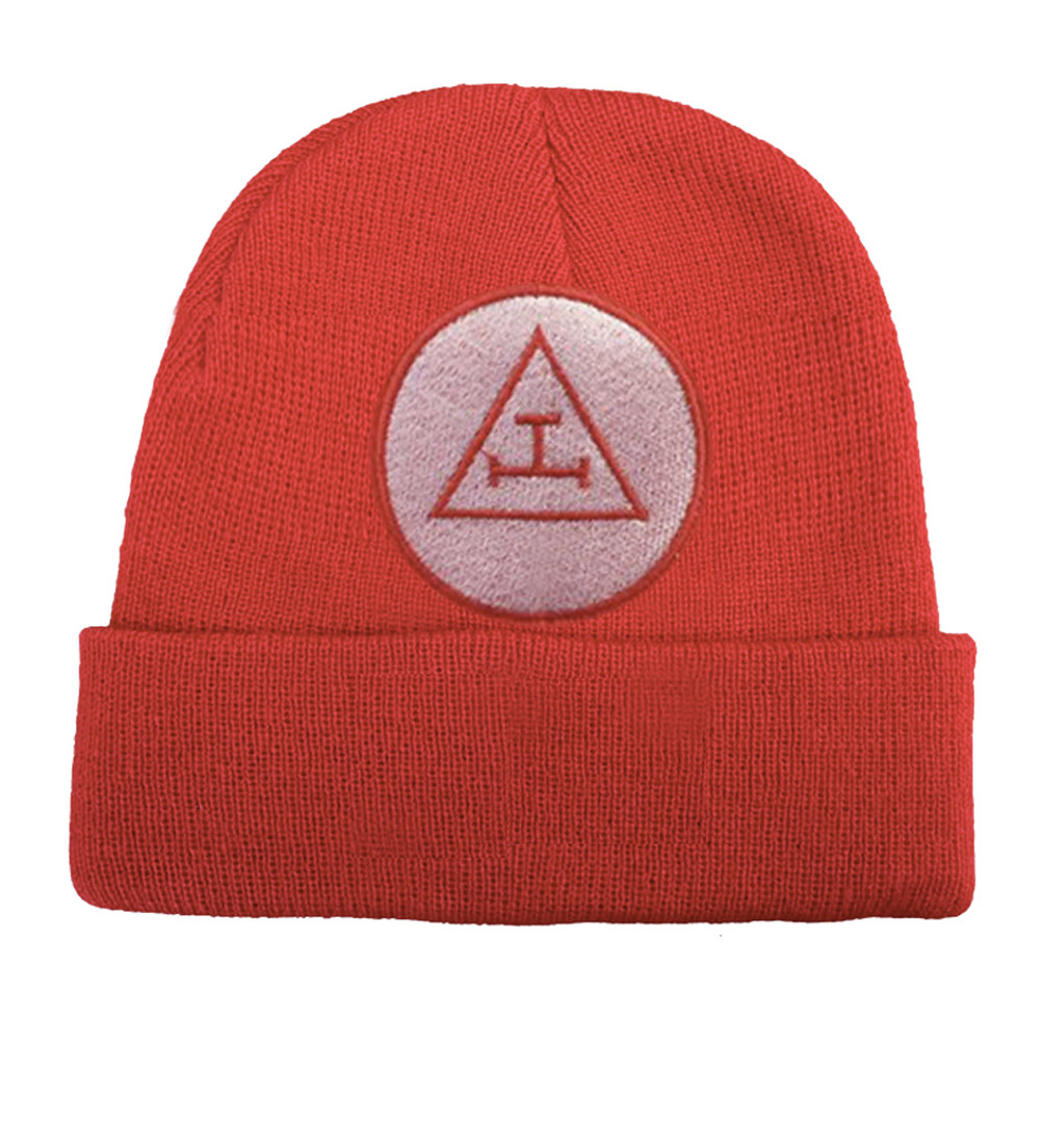 Royal Arch Masonic Beanie Cap. Red Winter Hat - Triple Tau Royal Arch ...