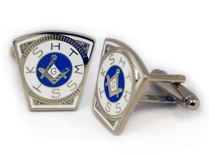 Masonic Cufflinks - Steel Masonic Keystone Standard Cufflinks For ...
