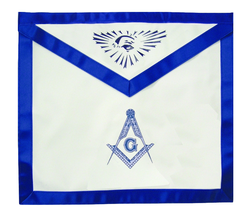 Masonic Aprons - Master Mason Blue Lodge White & Blue Duck Cloth Apron ...