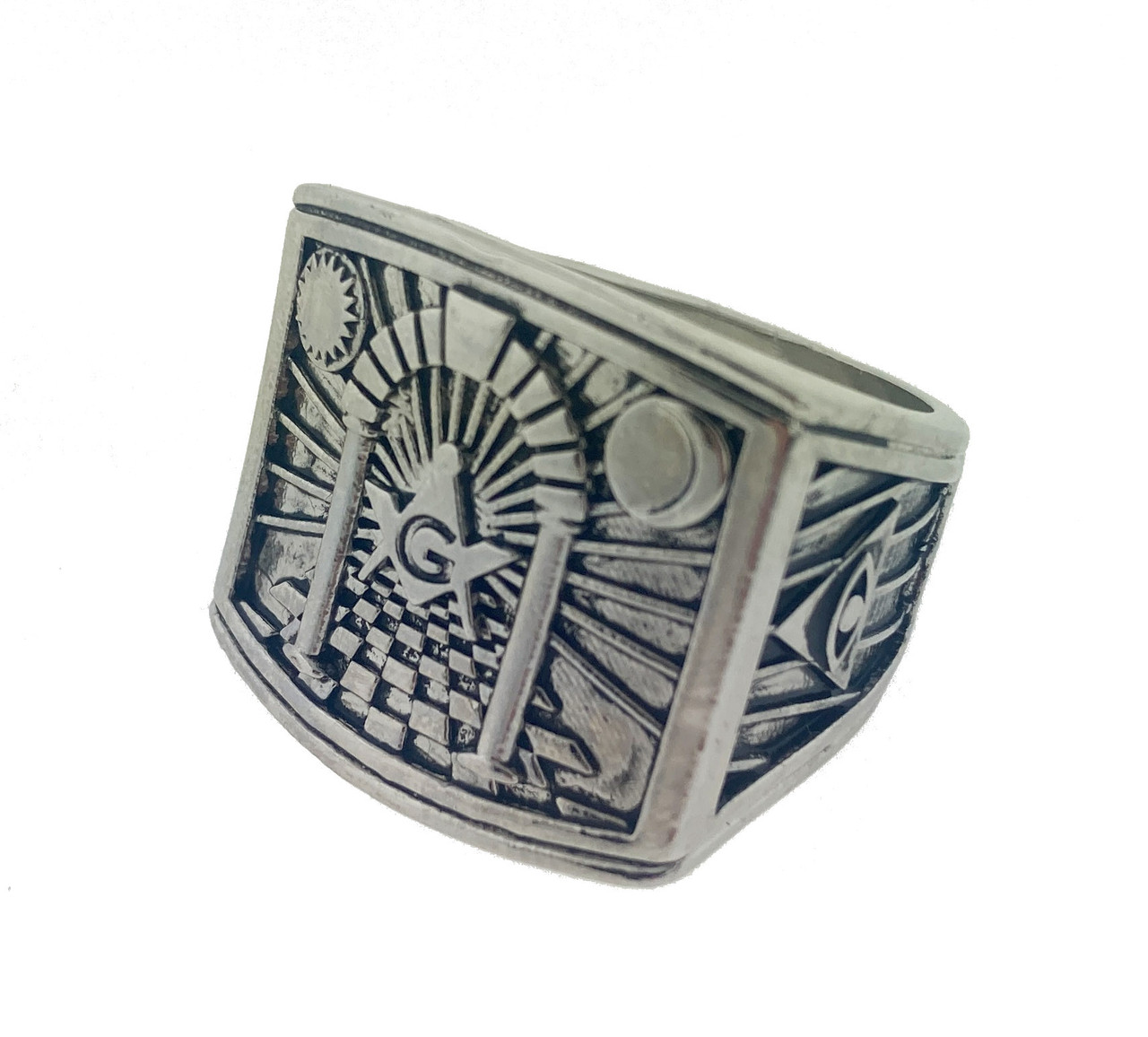 freemason ring silver