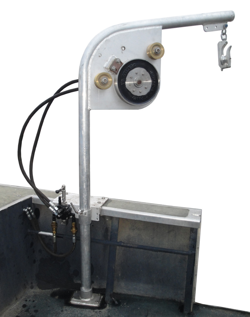 AKPL12-INT-SS-RE32-STBD Kolstrand 12 Inch Integral Davit-style ...