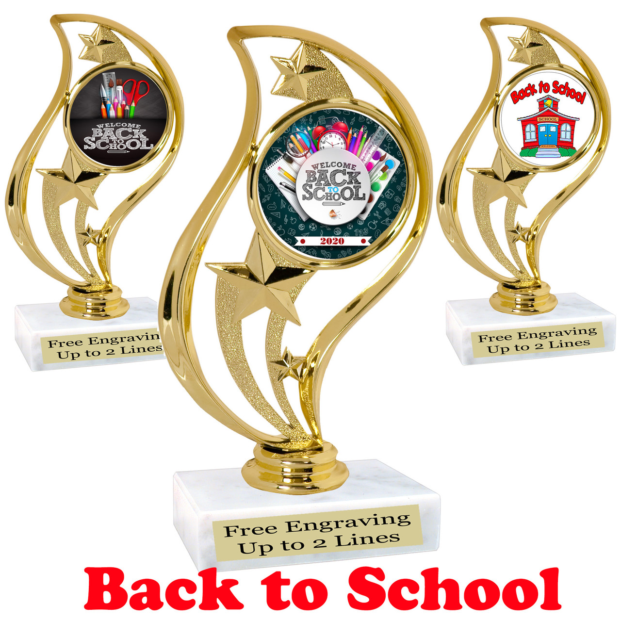 Back to school themed trophy