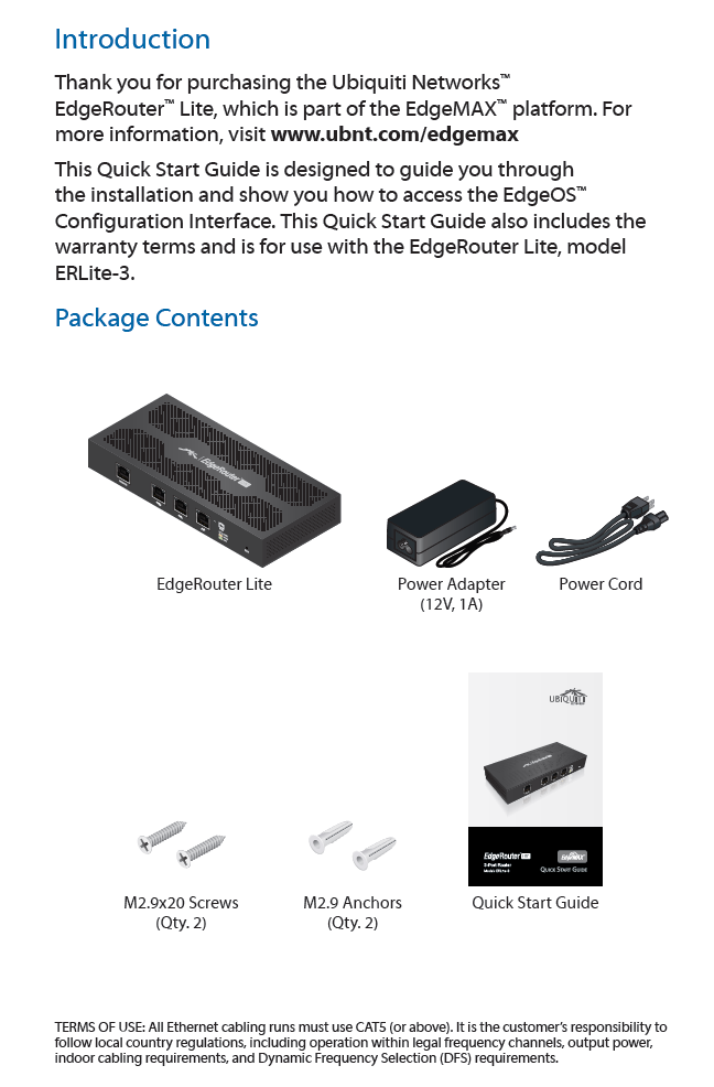 Ubiquiti ERLite-3 EdgeRouter Lite 3 Gigabit Ports (ERLite-3)
