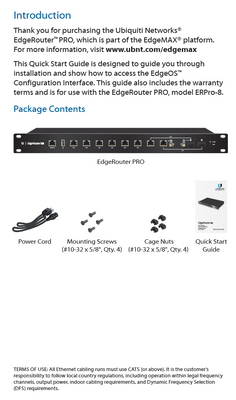 Ubiquiti ERPro-8 EdgeRouter PRO 8 Port Router (ERPro-8)