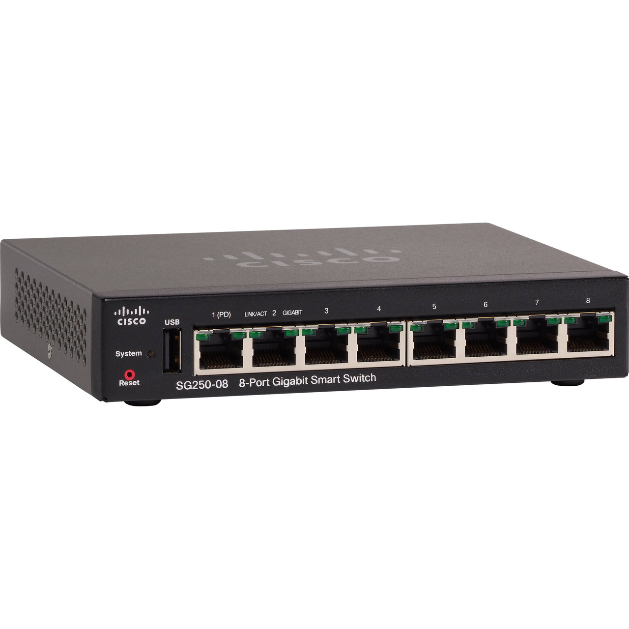 Cisco SG250-08 8-Port Gigabit Ethernet Smart Switch PoE - Vestabond