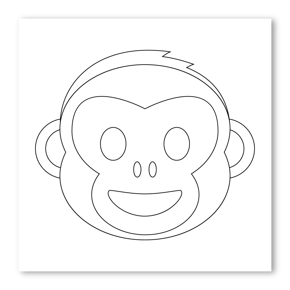 coloring pages of monkey face
