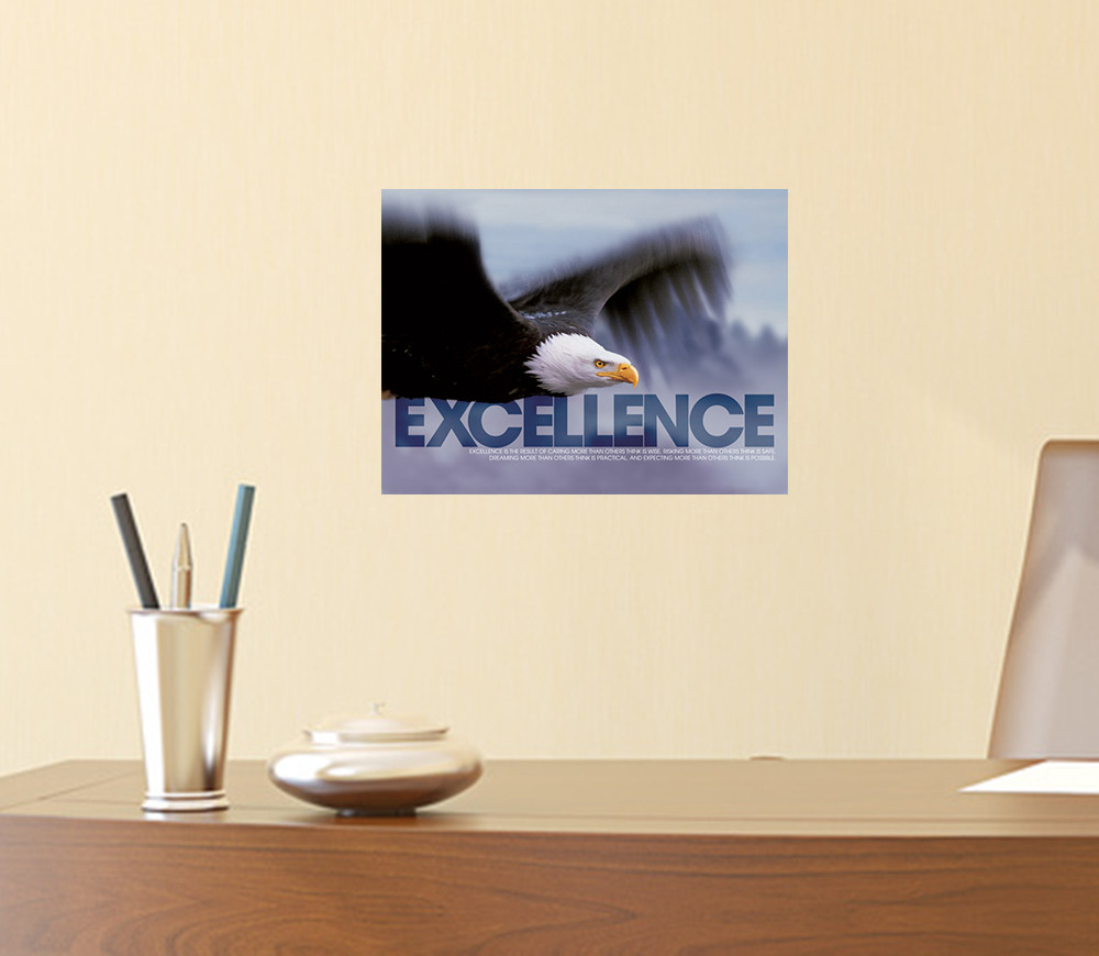 Excellence Poster With Eagle