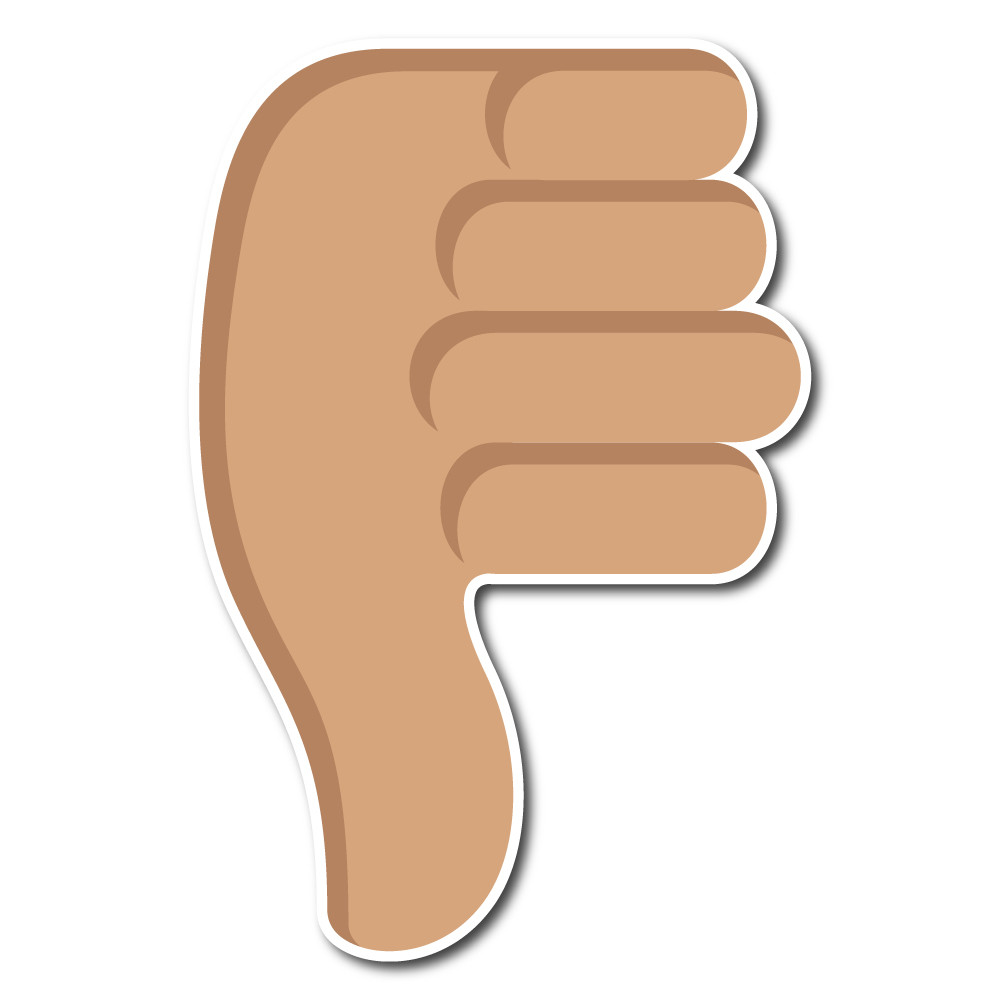 Thumbs Down Sign Tone 3 - Walls 360