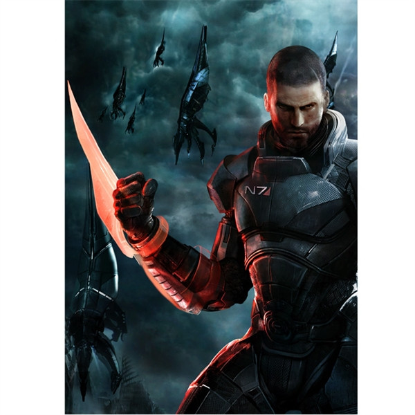 Mass Effect Wall Graphics Commander Shepard Cover Art Walls 360