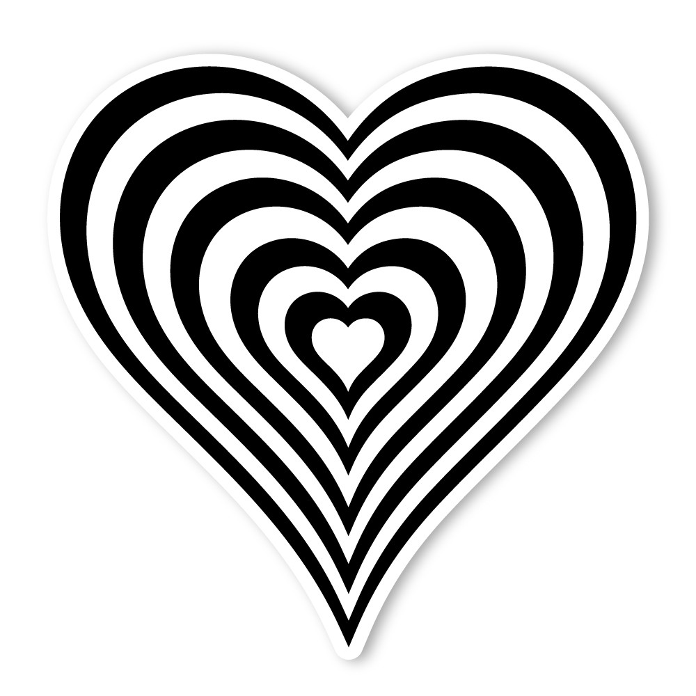 Begsonland Optical Heart Doodle Decal - Walls 360