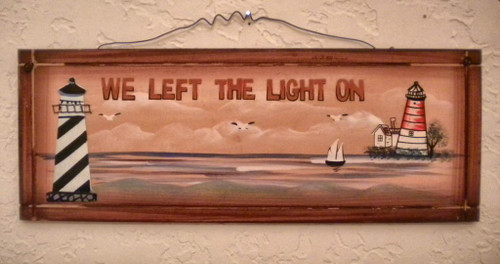 Lighthouse Wood Wall Sign #5029