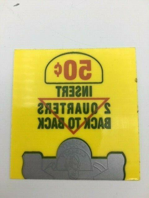 NEW Back2B Northwestern 50 Cent .50 PRICE DECAL STICKER Gumball Vending ...