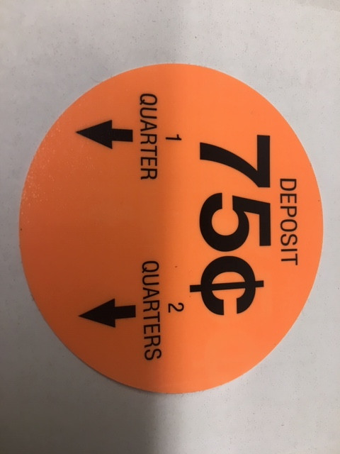 Original 75 cent .75 Price Decal Sticker "2 on the right ...