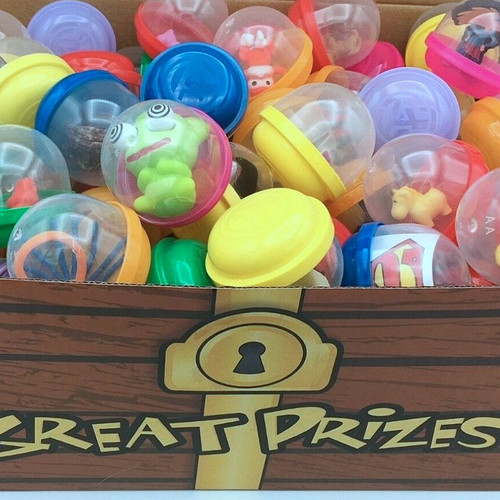 Treasure Chest Reward Toy Box Filled With 2-inch Capsule Prizes ...
