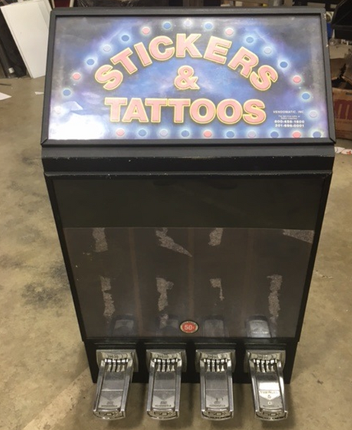 Brand Imports 4 Column Sticker Machine - GumballStuff: Bulk Vending ...