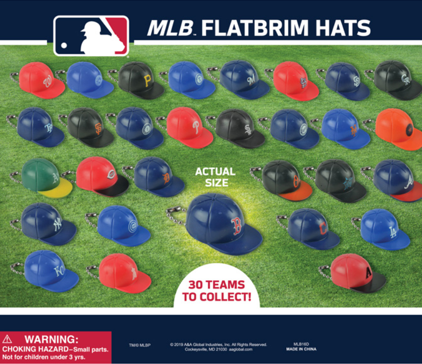 MLB Caps 250 2" Filled Capsules with Baseball Hats Only 25 cents each ...