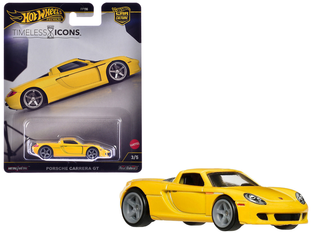 Porsche Carrera GT Yellow Timeless Icons Series Diecast Model Car Hot ...