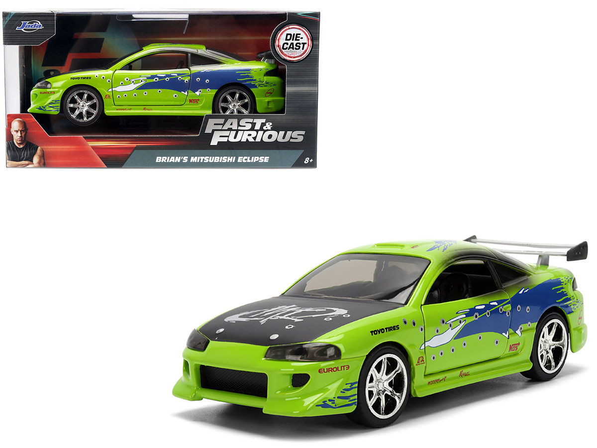 Brian s Mitsubishi Eclipse Green with Graphics Damaged Version The Fast ...