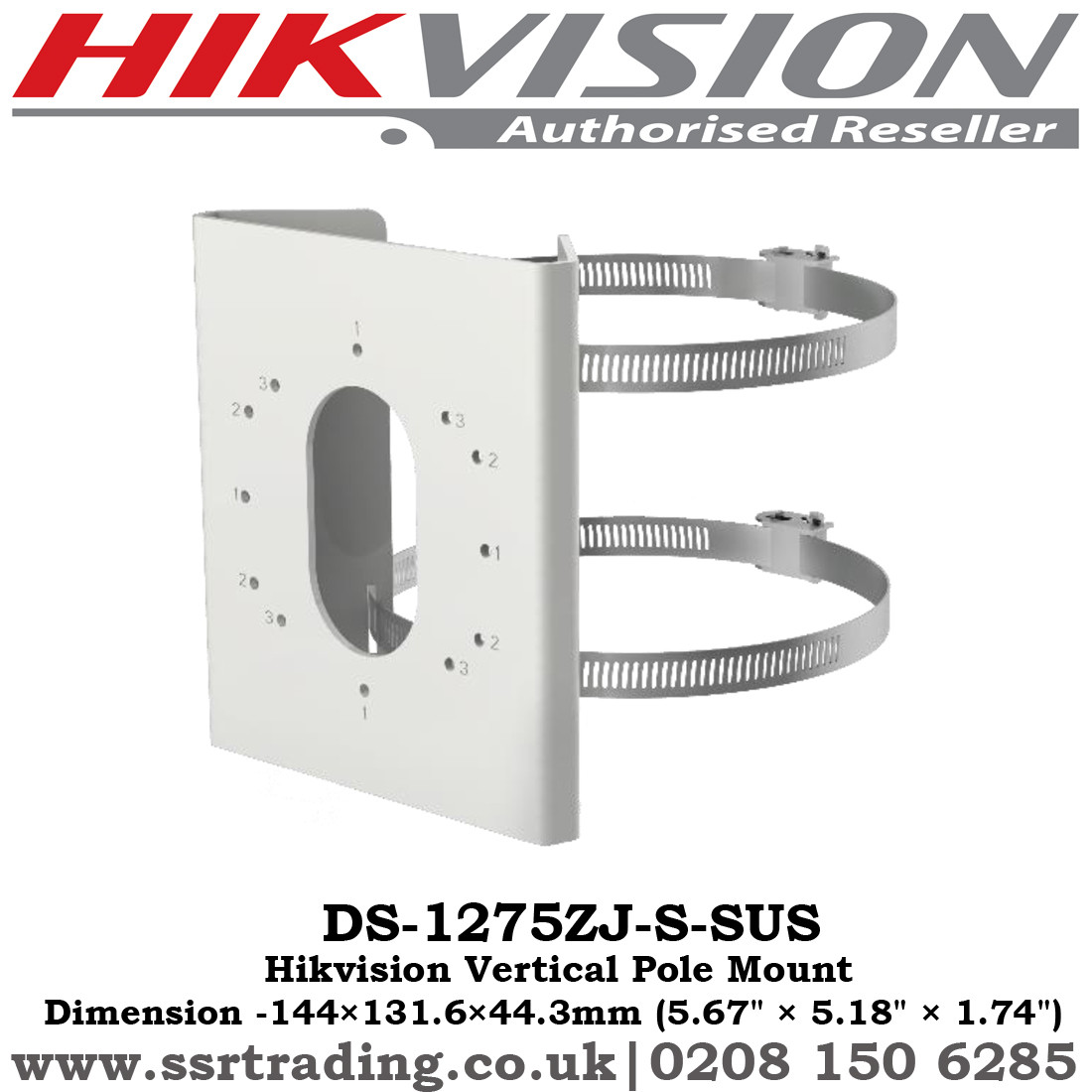 Hikvision DS-1275ZJ-S-SUS Vertical Pole Mount Bracket