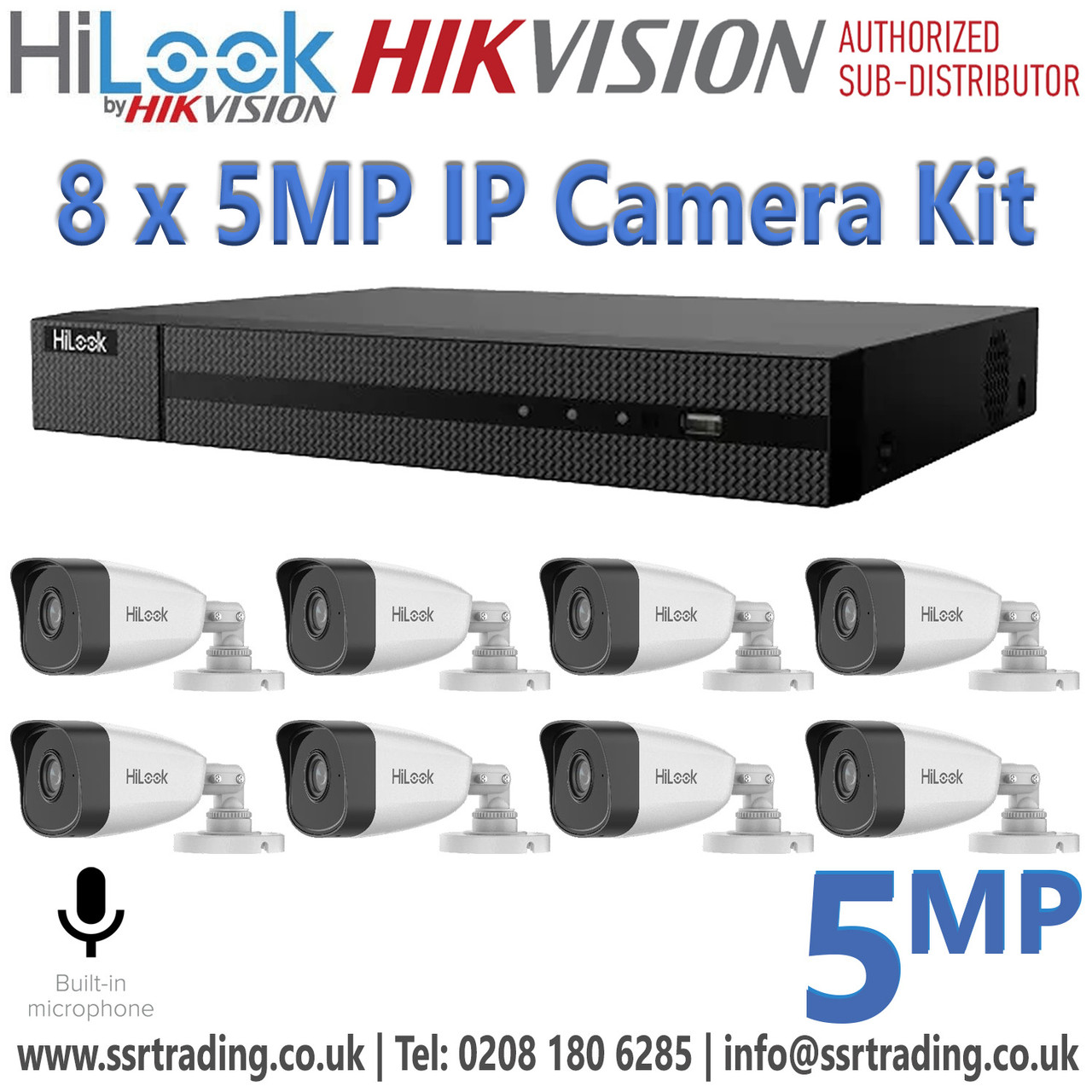 CCTV NVR Recorder Kit - Complete NVR System - 8Ch NVR with 8 IP Camera ...