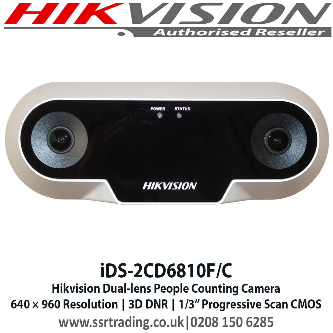 Hikvision iDS-2CD6810F/C dual-lens people counting camera, 2mm lens ...