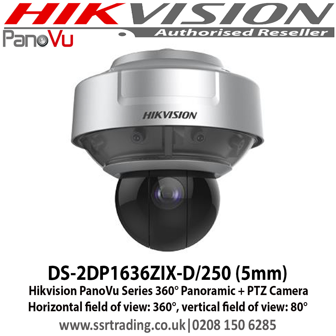 Hikvision - PanoVu Series 360° Panoramic + PTZ Camera - DS-2DP1636ZIX-D ...