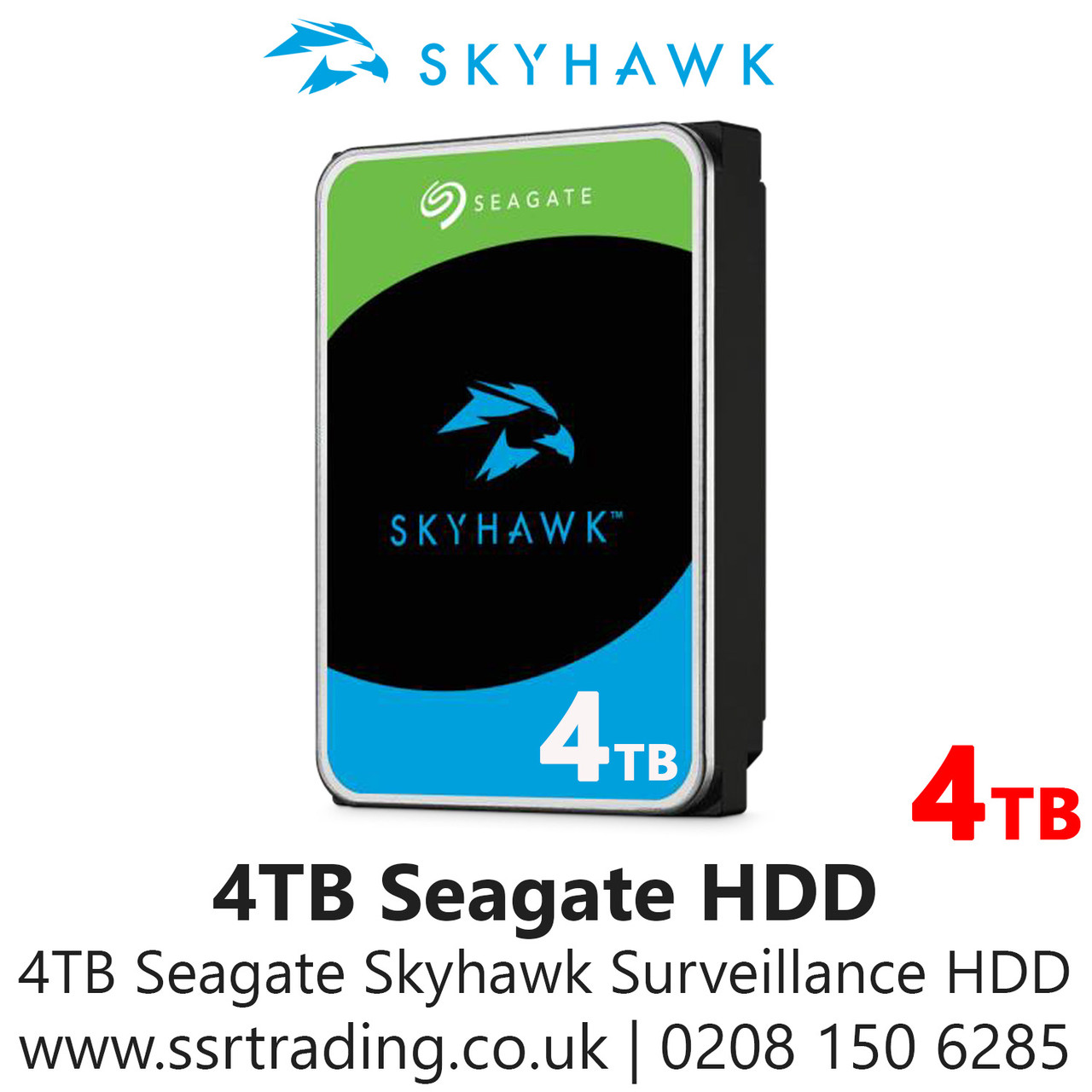 4TB Seagate Skyhawk Surveillance Hard Drive for CCTV DVRs NVRs & PC ...