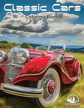 classic car coloring book for adults