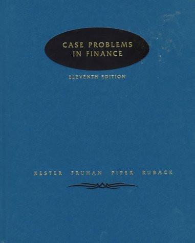 Case Problems In Finance - Carl Kester
