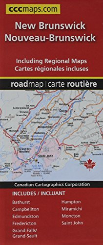 New Brunswick Road Map by Canadian Cartographics Corporation
