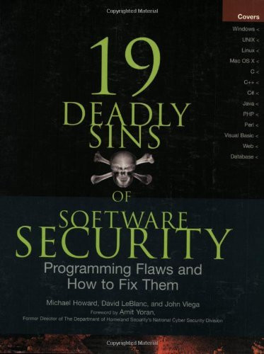 24 Deadly Sins Of Software Security - by Michael Howard - American Book Warehouse