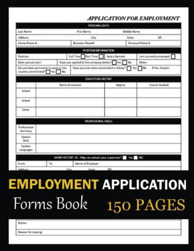Employment Application Forms Book by Ralf P. Dresner