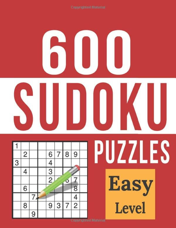 600 Sudoku Puzzles - Easy Level by Lazy Panda Books