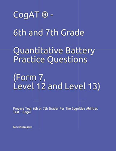 CogAT - 6th and 7th Grade Quantitative Battery Practice Questions by ...