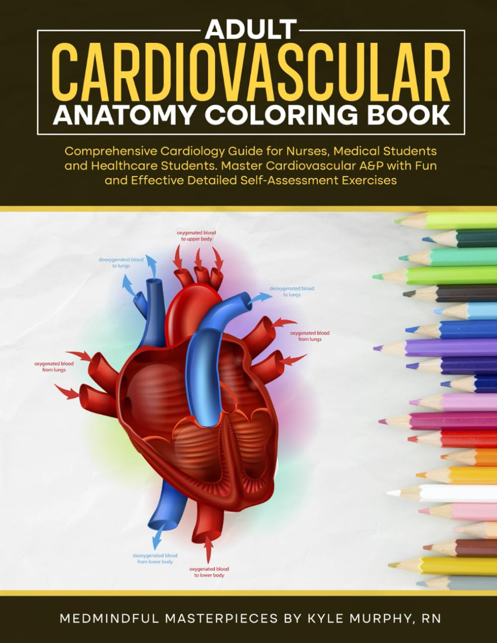human heart coloring book