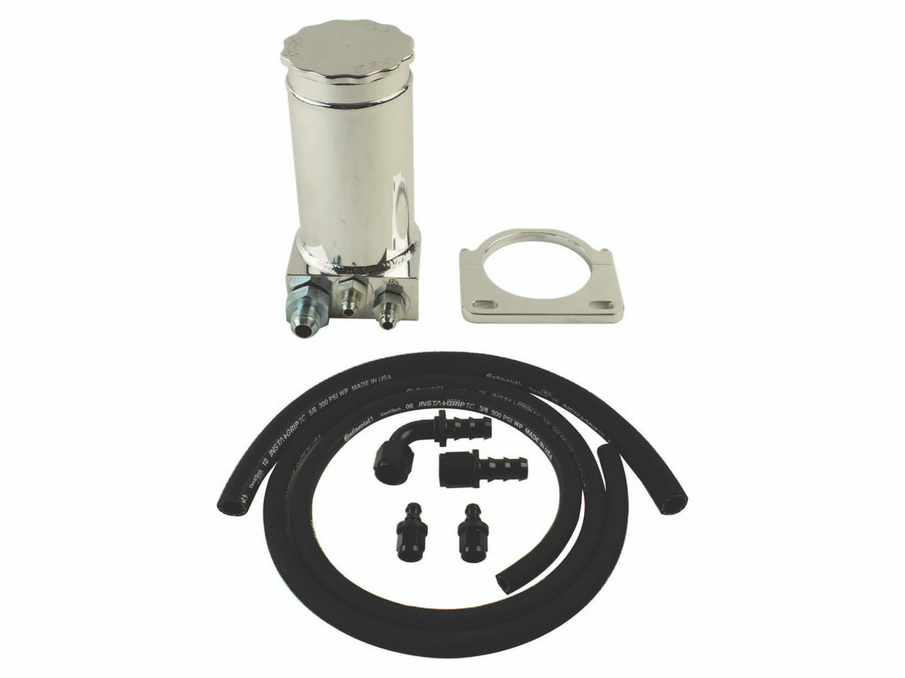 Pro Touring Polished Hydroboost Remote Reservoir and Hose Kit, 2X #6AN ...
