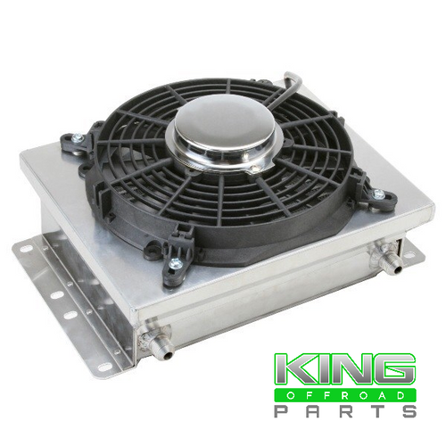 ALUMINUM OIL COOLER WITH 2800 CFM ELECTRIC FAN - King Off Road Parts