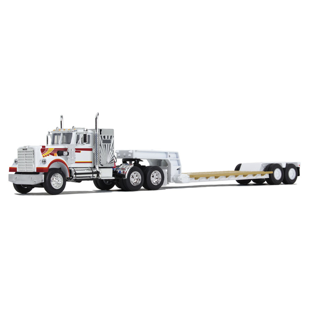 1/64 DCP White Western Star 4900 36" sleeper with white vintage Rogers ...