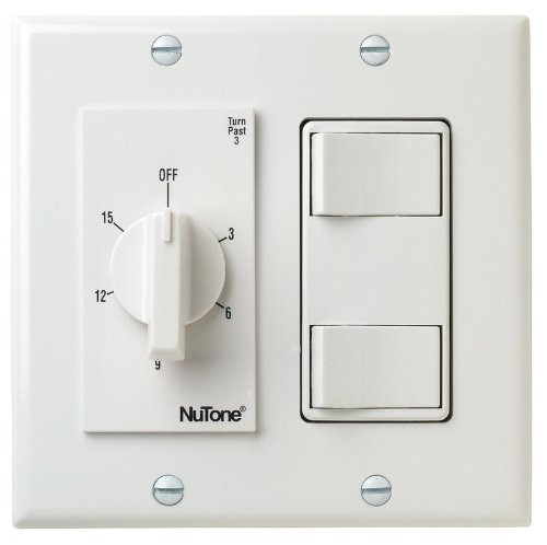 Broan VS69WH Nutone 15 Min Timer/2 On/Off Switches (White) Bath fan control
