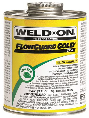 IPS CORPORATION 451211 Weld On 1/2 Pint CPVC Cement, Yellow
