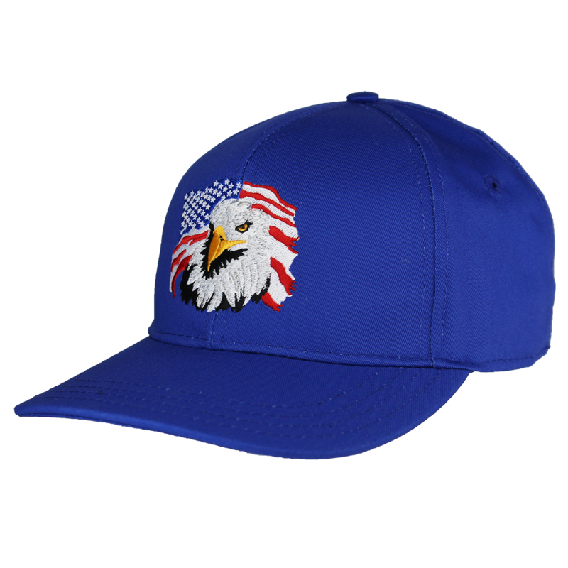 Officially Licensed - Made in the USA: Embroidered Eagle Flag Cap