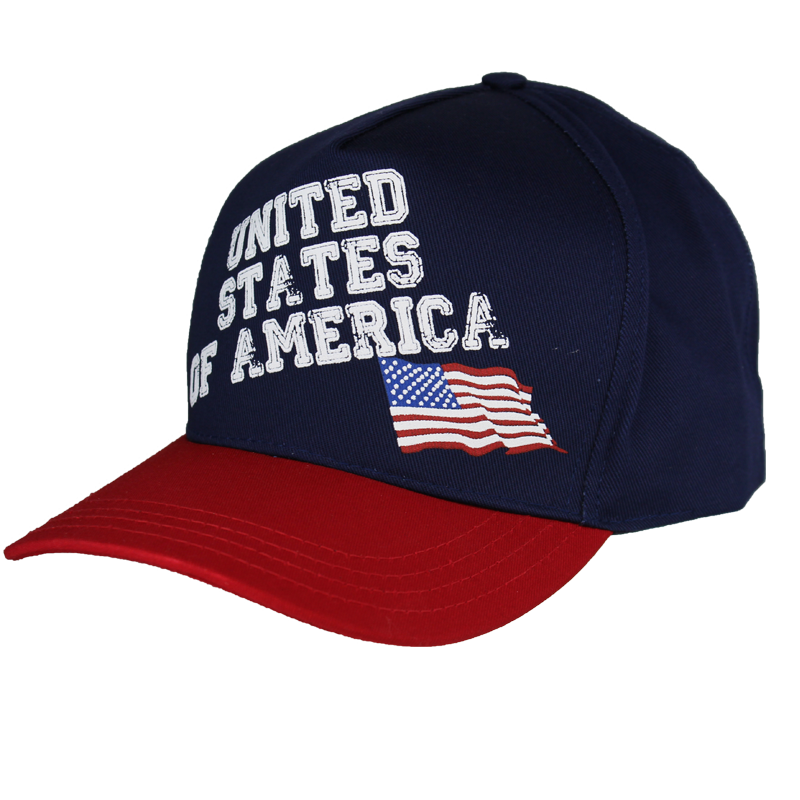 Officially Licensed - Made in the USA: American Flag Screen Printed Cap