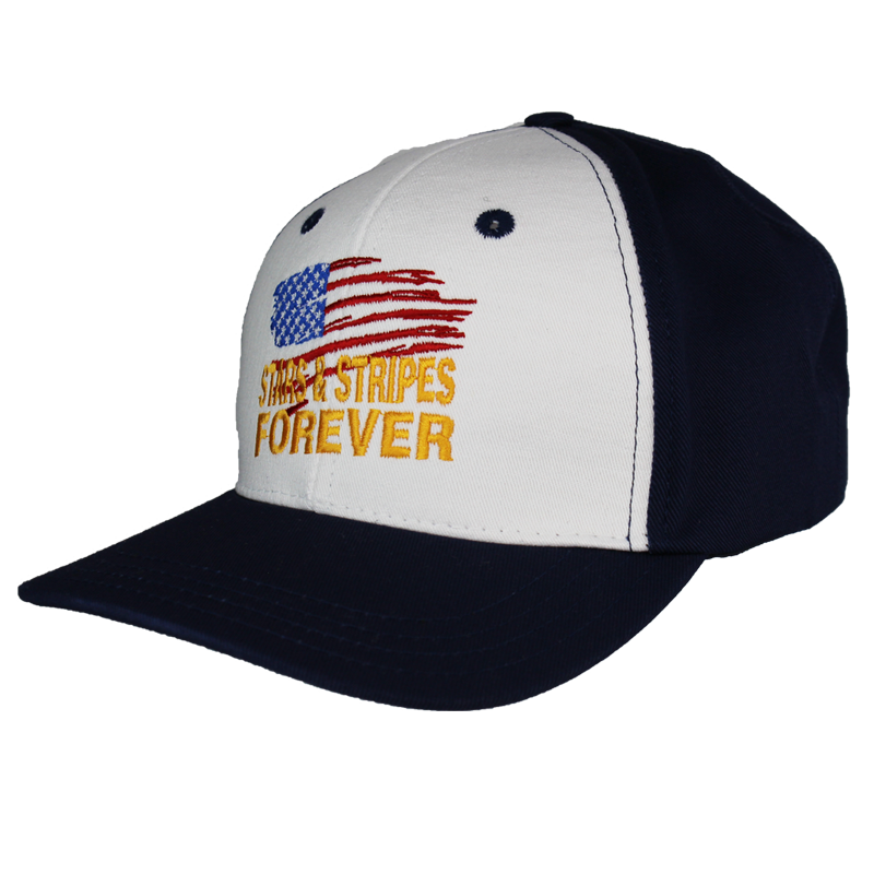 Officially Licensed - Made in the USA: Embroidered Stars & Stripes Cap