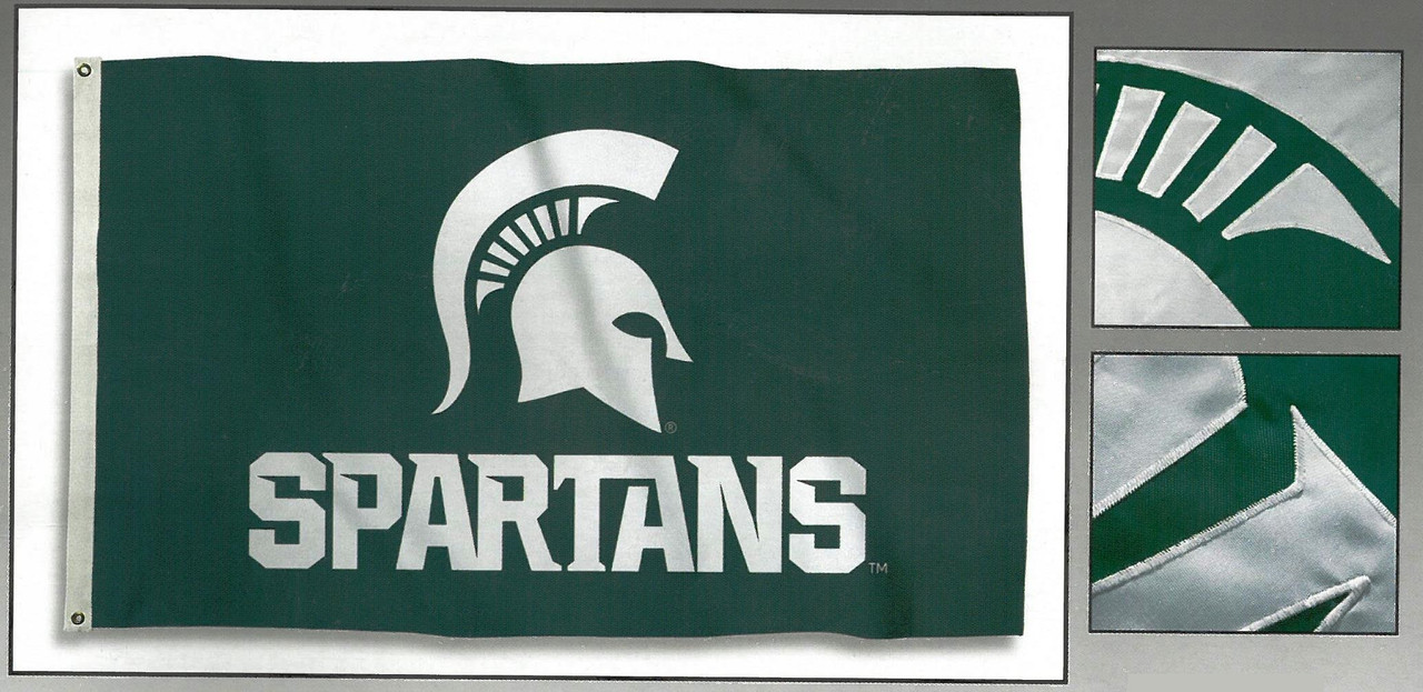 Michigan State University BSI Products Premium Applique Two-Sided 3x5 ...