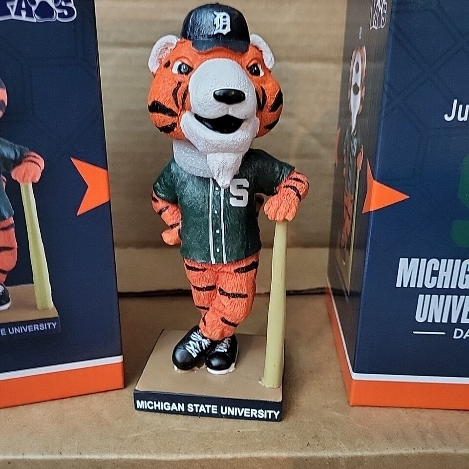 Paws Michigan State/Detroit Tigers Bobblehead - Detroit City Sports